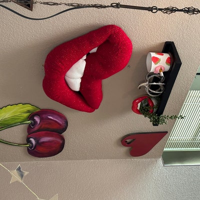 Quirky Lip Mouth Pot Home Decor - Etsy