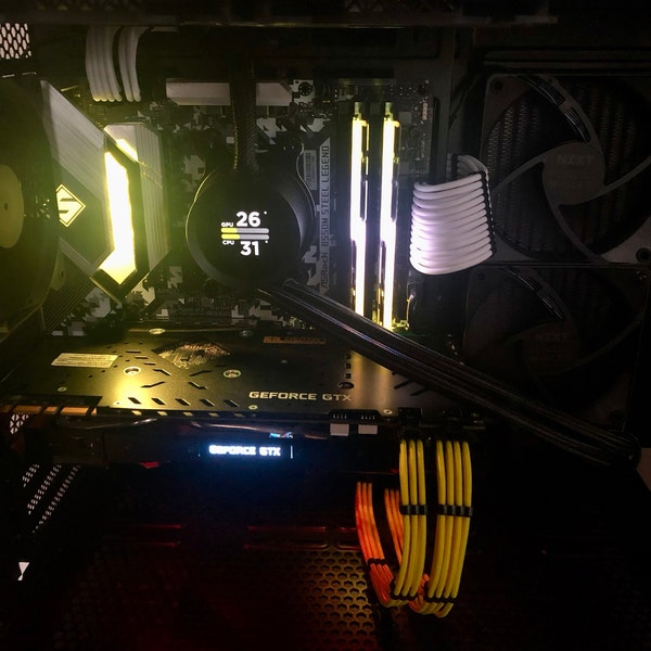 White Color Sleeved PC Psu Extension Cable Cpu Gpu Sata Extension Cords ...