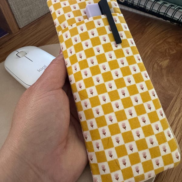 Pen Pouch for Writing, Planner Pen Holder With Elastic Band, Handmade ...