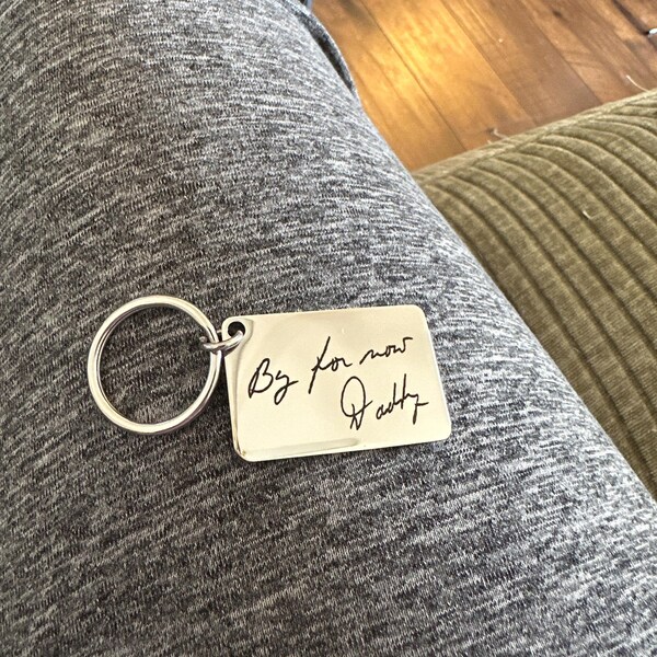 Actual Handwriting Keychain, Customized Keychain, Signature Keychain ...