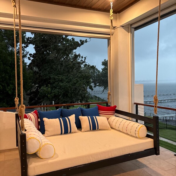 Bed Porch Swing Hanging Swing Bed Pine Tree Swing Bed Swing Bed Outdoor & Indoor Swing Jute Rope ...