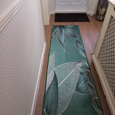 Emerald Marble Rug Emerald Green Decor Rug, Gold Color Rug, Marble ...