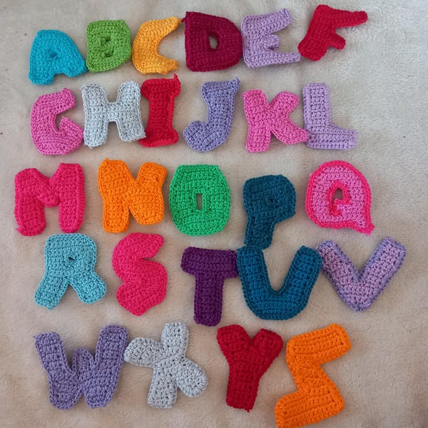 Alphabet and Math Bundle Crochet Patterns Soft Plush Letters Soft Plush ...