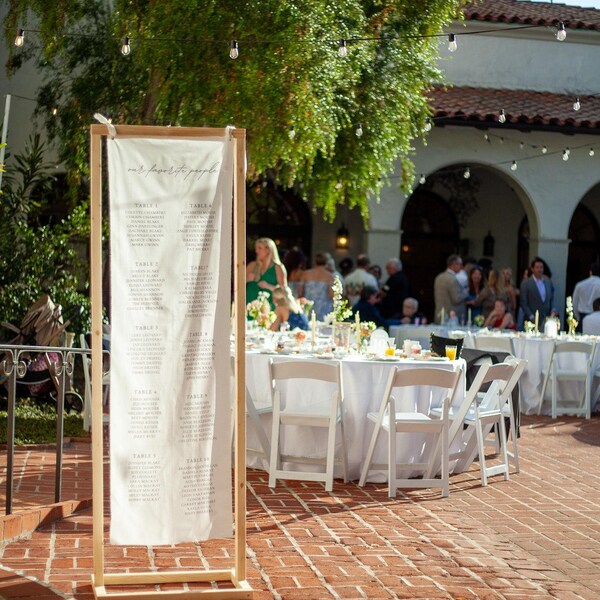 Wedding Seating Chart, Fabric Seating Chart, Linen Seating Chart ...