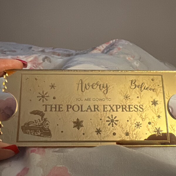 Personalised Polar Express Golden Ticket - Etsy