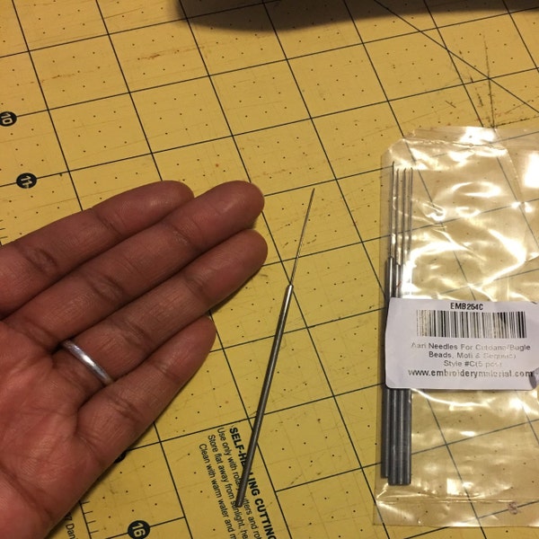 Aari (0.5MM) Needle for Beading and French Wire Embroidery With Handles ...