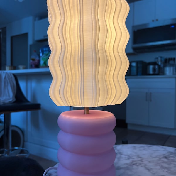 AUDREY CLASSIC Wavy Lamp | Bubble Desk Lamp | 3D Printed Mushroom Light ...