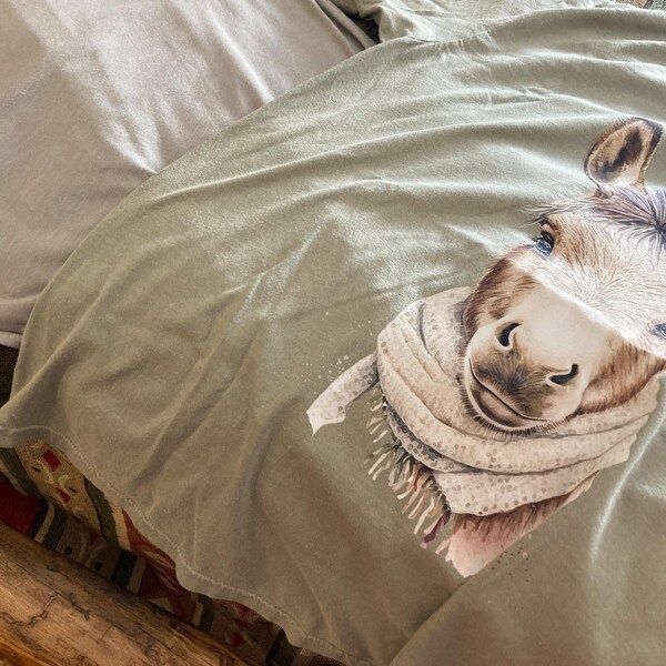 Comfort Colors Cute Animal Tshirt Donkey T Shirt Donkey Lover T Shirt Farm Animals T-shirt ...