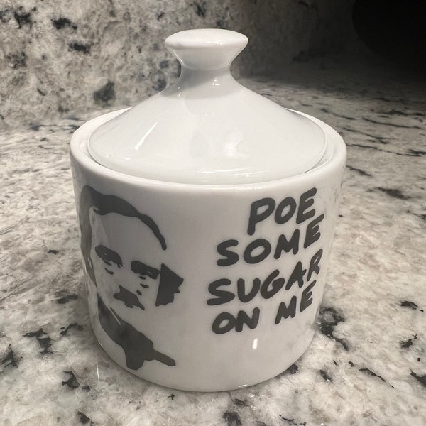 Edgar Allan Poe Sugar Bowl: Upcycled Funny Gift for Reader - Etsy