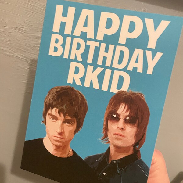 Oasis Birthday Card: Liam & Noel Gallagher, Handmade - Etsy UK