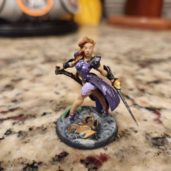 Female Elf Bard Miniature Fighter Mini Dungeons and Dragons Mini RPG ...