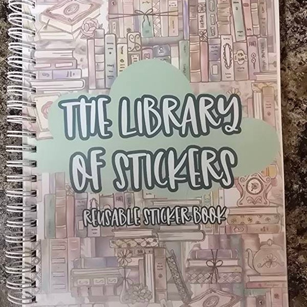 Library of Stickers Reusable Sticker Book, Librarian Decal Collection ...