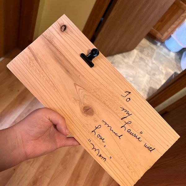 Personalized Picture Frame, Hand Written Notes Engraved, Unique Gift ...