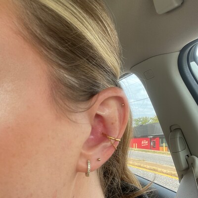 ASTM F136 Hoop With Chain Conch Hoop, Conch Earring, Conch Clicker ...