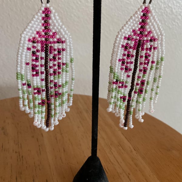 Fireweed Earring Pattern, Miyuki Round Pattern, PDF Downloadable ...
