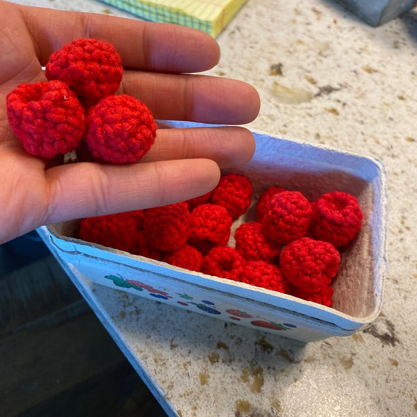 Crochet Raspberries to Play Kitchen for Children(25) Kitchen ...