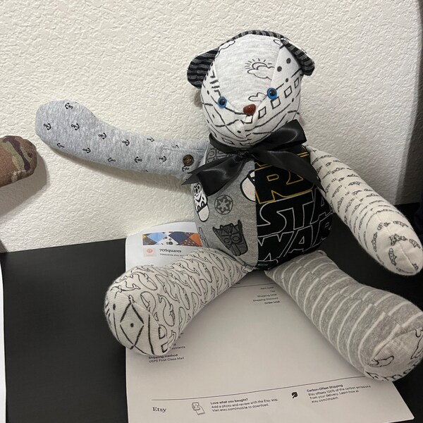 Personalized Memory Bear Crafted From Cherished Clothing: Commemorative ...