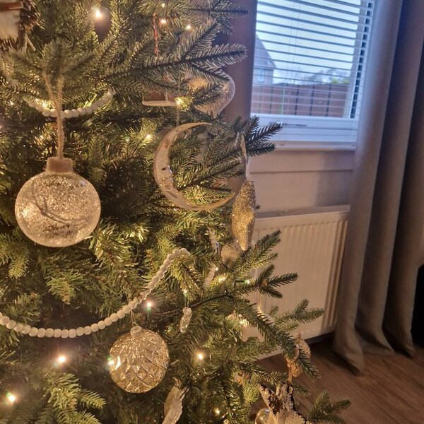 Crescent Moon Tree Ornament. - Etsy