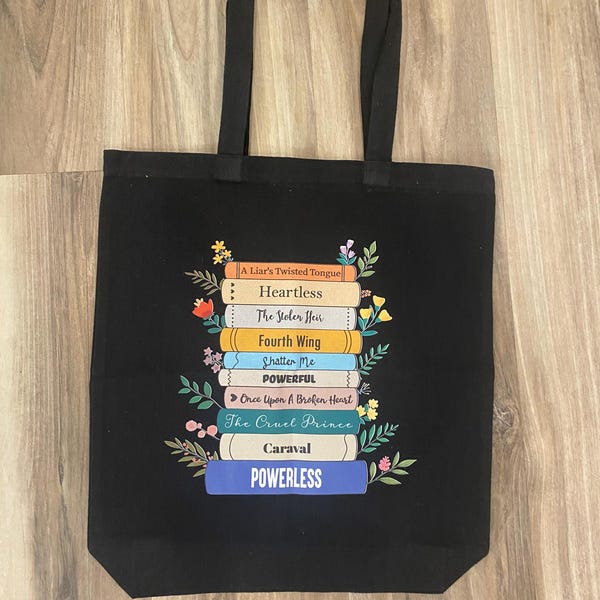 Custom Book Tote Bag, Bookish Personalized Tote Bag,bookish Gift Idea ...