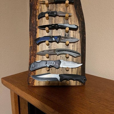 Knife Display,butcher Block Knife Display,wood Knife Holder,kitchen ...