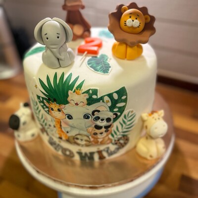 Blue Vintage World Map Wrap Around Edible Cake Topper, ICING Sheet ...