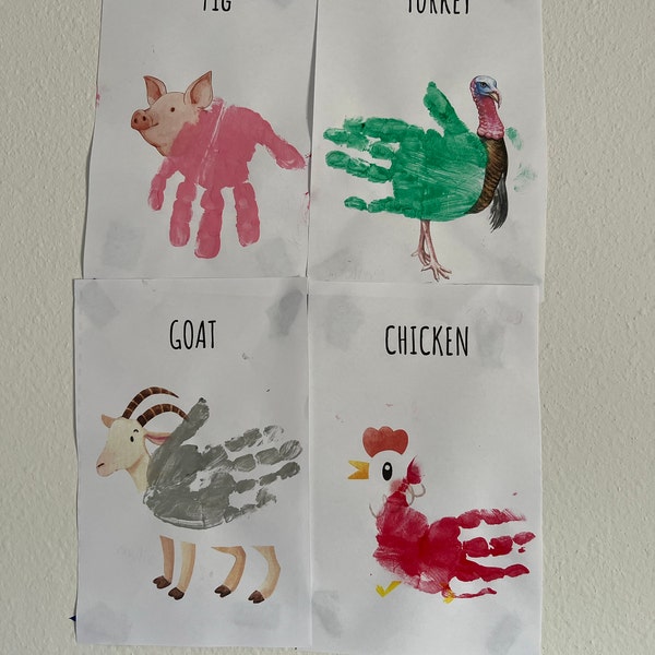 Farm Animal Handprint Art: DIY Classroom Project (digital Download) - Etsy