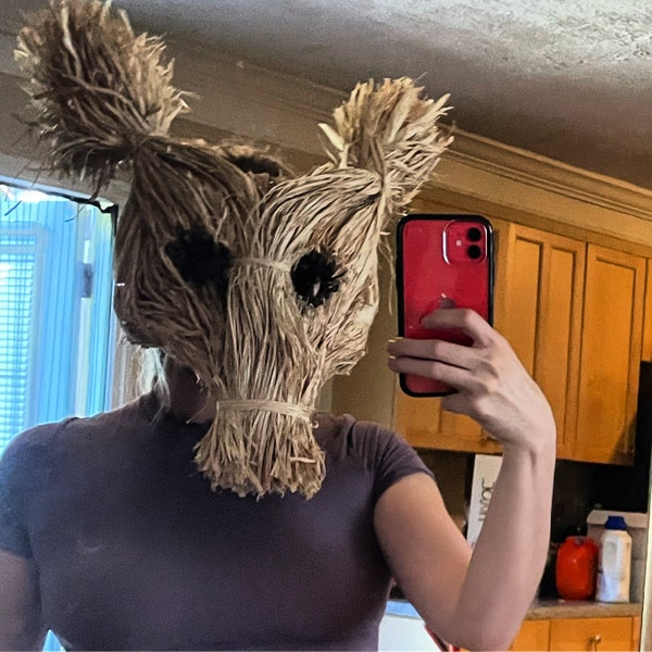 Scary Weird Mask, Creepy Scarecrow Mask, Adult Halloween Costume ...