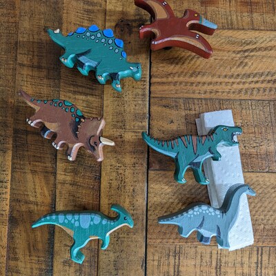 Dinosaur Dresser Knob for Nursery, Drawer Pull Handle for Kids Room. T ...