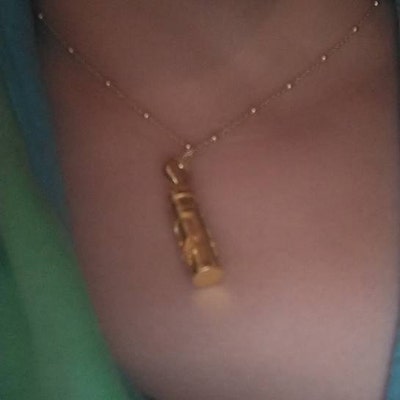 Keya Flower Perfume Bottle Necklace Tiny Spoon Aromatherapy Pendant ...