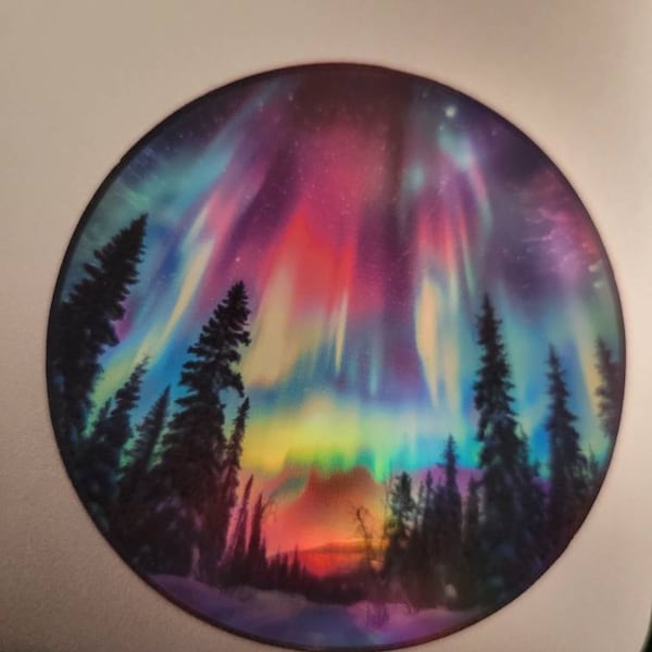 Aurora Borealis Night Sky Holographic Sticker-vibrant Northern Lights ...