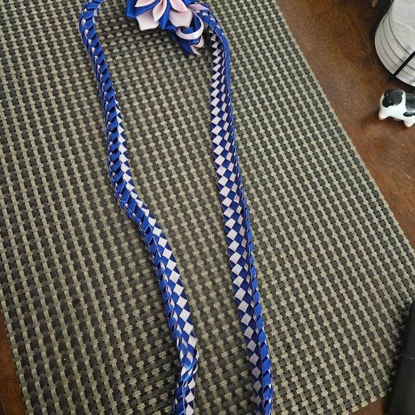 Double Braid Ribbon Lei With Flower - Etsy