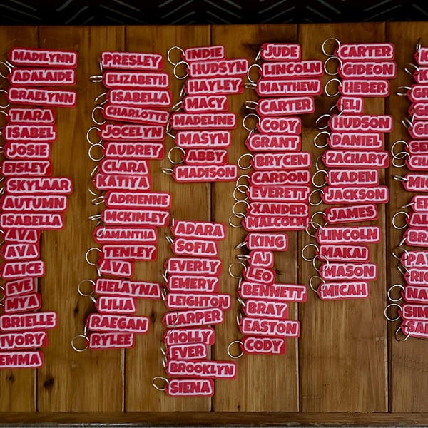 Personalized 3D Printed Name Tag Keychains | Multiple Colors | Custom ...