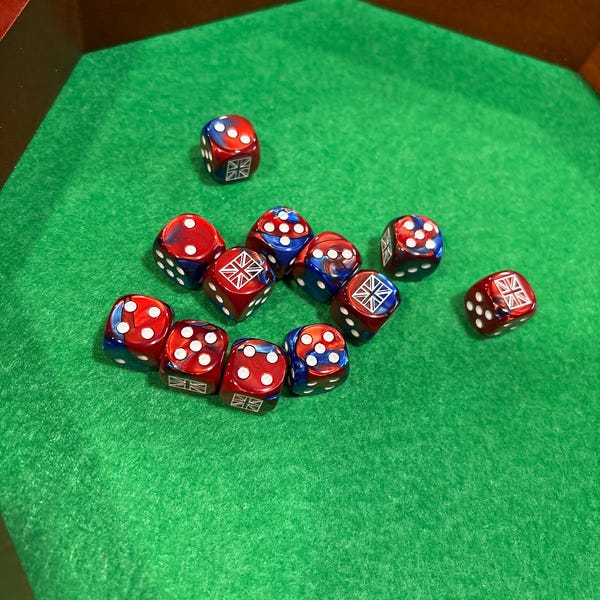 16mm 12D6 Dice Block - Blue With White - Tool Tabletop Roleplay Games ...