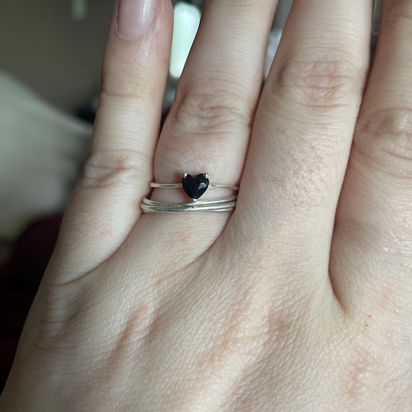 Lab Ruby Heart Ring Ruby Promise Ring Heart Cut Gemstone Ring Ruby Love Rings Valentine Ring ...