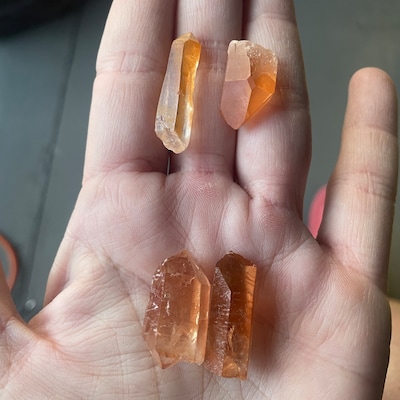 Tangerine Quartz / Quartz Crystal / Orange Quartz / Hematite Quartz ...