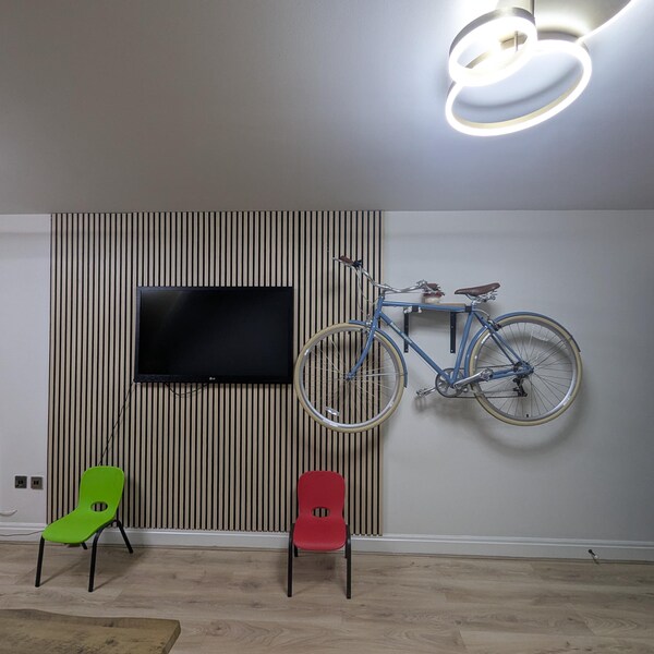 Mountain Bike Wall Mount Rack | Reclaimed Timber Shelf + Metal BMX ...
