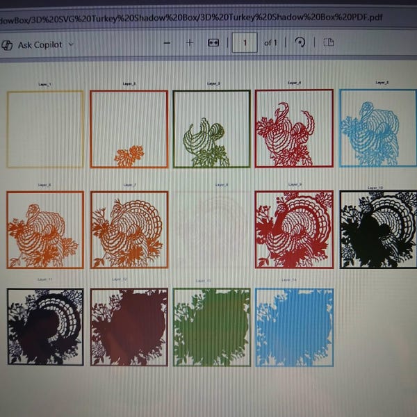 3D SVG Turkey Shadow Box,autumn 3d Svg, Shopopath 3D Svg, Cricut ...