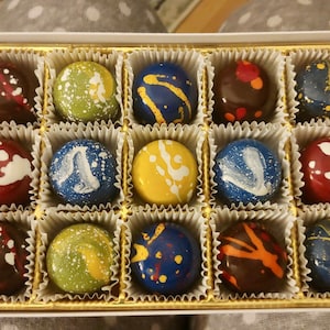 Artisan Chocolate Bon Bons. 15 Piece Box. Gluten Free. Simple ...