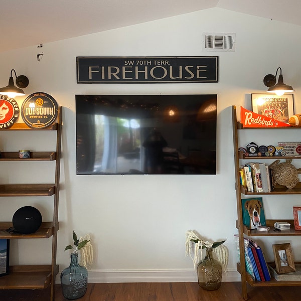 Fire Station Decor, Fire Station Sign, Custom Fireman Sign, Rustic ...