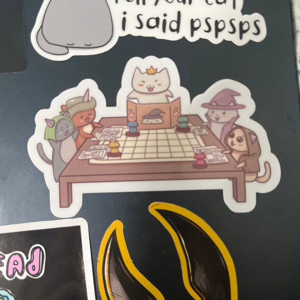 Cats Playing Rpg Sticker | Rpg Sticker | Tabletop Gaming Sticker | RPG ...