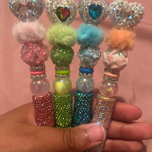 HEART Beaded Pens , Characters , Cute Pens, Elevate Your Station at the ...