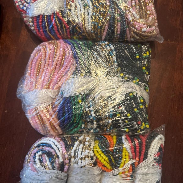 African Waist Beads With Clasp, Waist Bead Set, Waist Beads Wholesale ...