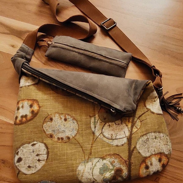Rose Boho Backpack Women Convertible Bag, Floral Corduroy Bag ...