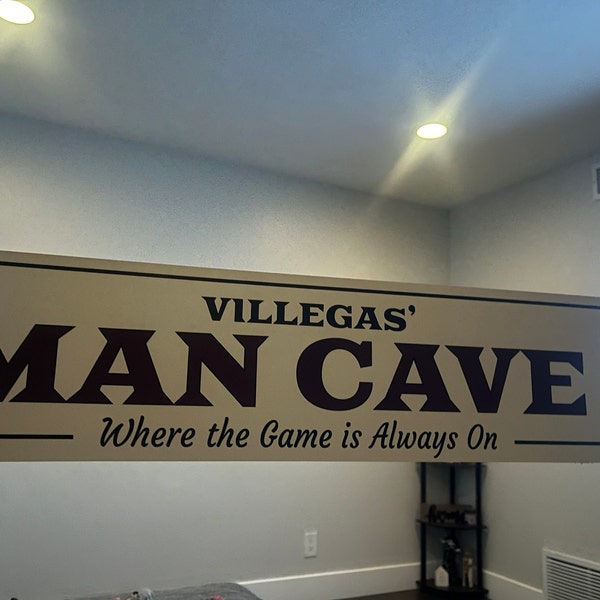 Game Always on Sign, Personalized Man Cave Name Sign, Custom Sports ...