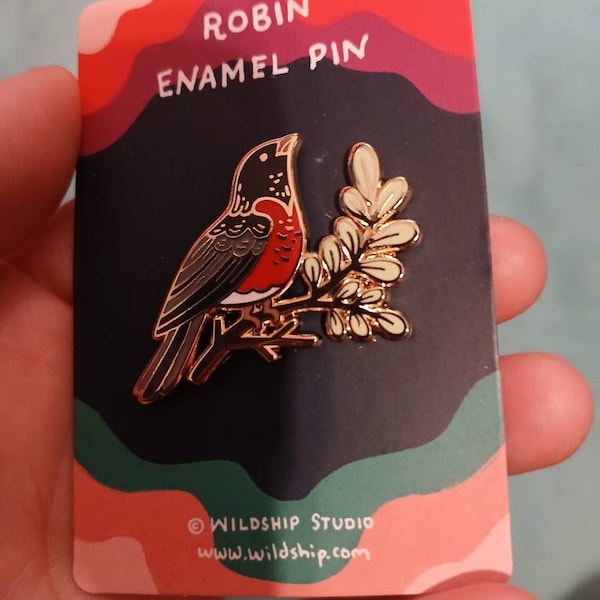 Robin Enamel Pin - Lapel Pin - Badge - Etsy