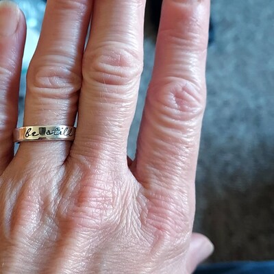 Be Still Ring Sterling Silver Ring Gifts for Her - Etsy