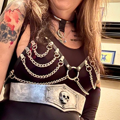 NEFERTARI Futuristic Harness With Adjustable Waist Belt. Made - Etsy