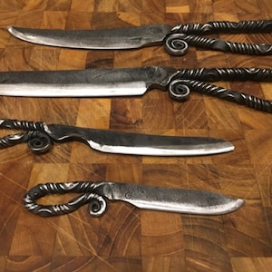 Hand Forged Knife With Twisted Handle Made to Order Rustic Archaeology ...