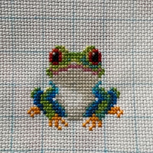 Red-eyed Tree Frog Cross Stitch PDF Red-eyed Tree Frog Embroidery ...