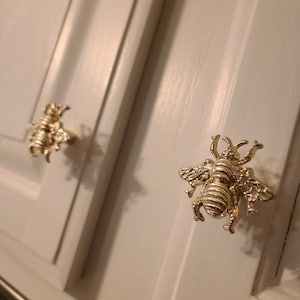 Brass Bee Knobs Bumble Bee Drawer Pulls Wardrobe Knob - Etsy